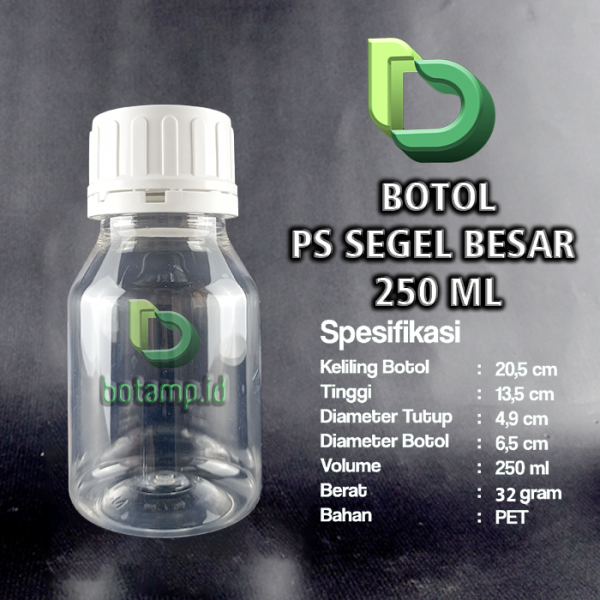 Botol PS 250ml Tutup Seal Liner Aluminium - BOTAMP.ID