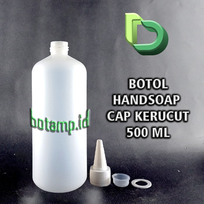 Botol Tutup Kerucut HDPE 500ml - BOTAMP.ID
