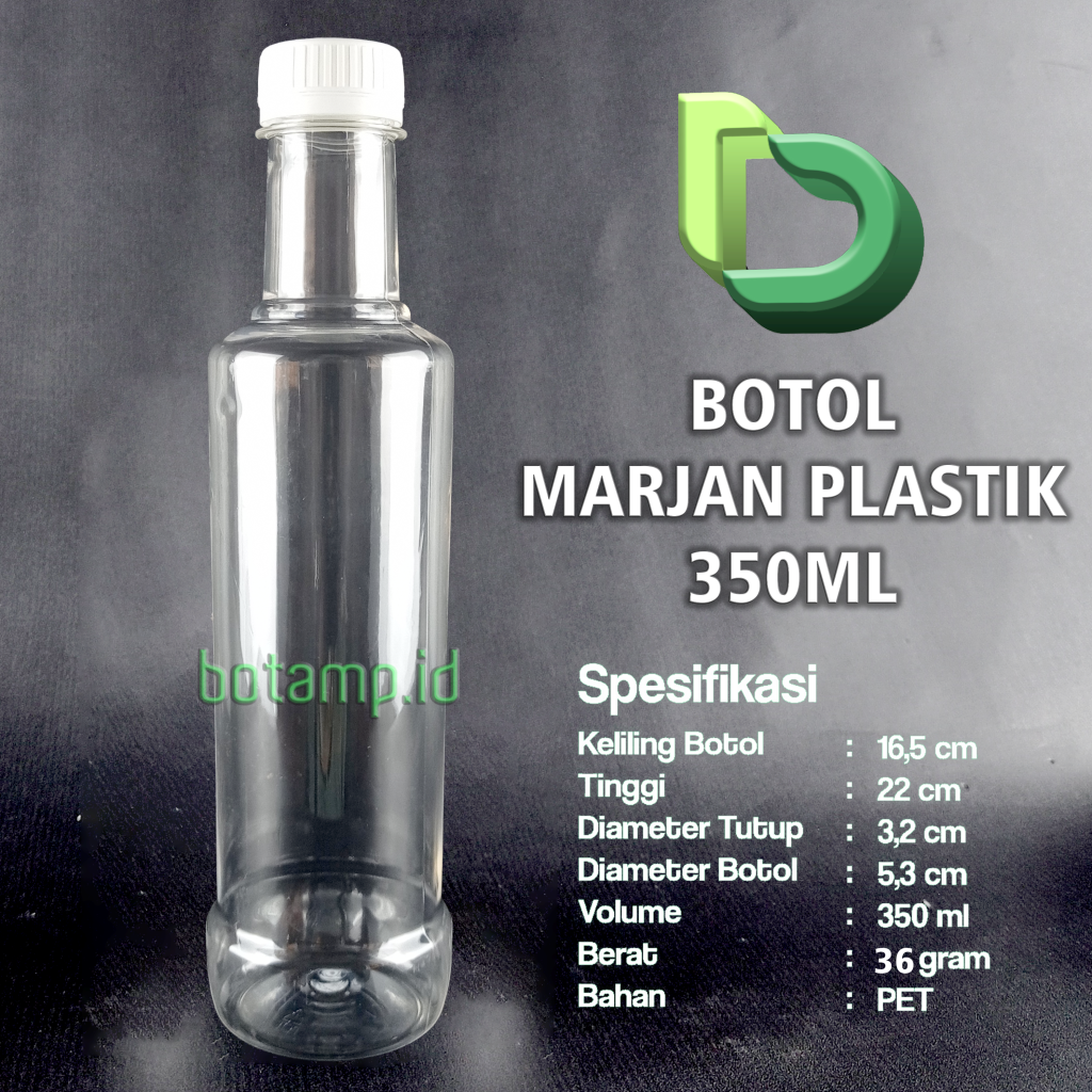 Botol Plastik Marjan 350ml - BOTAMP.ID